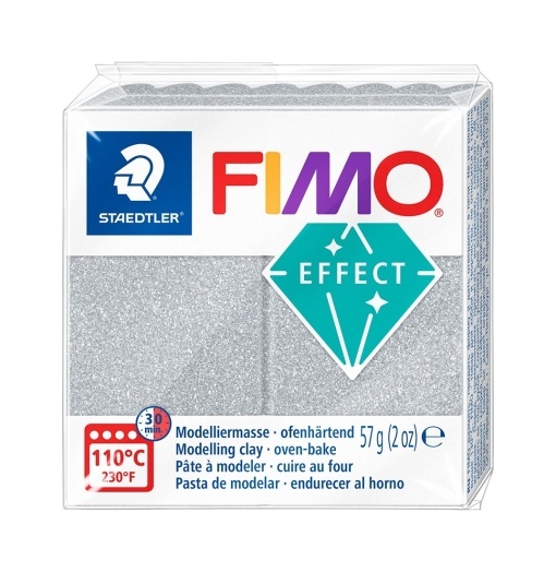 FIMO effect Glitter srebrna