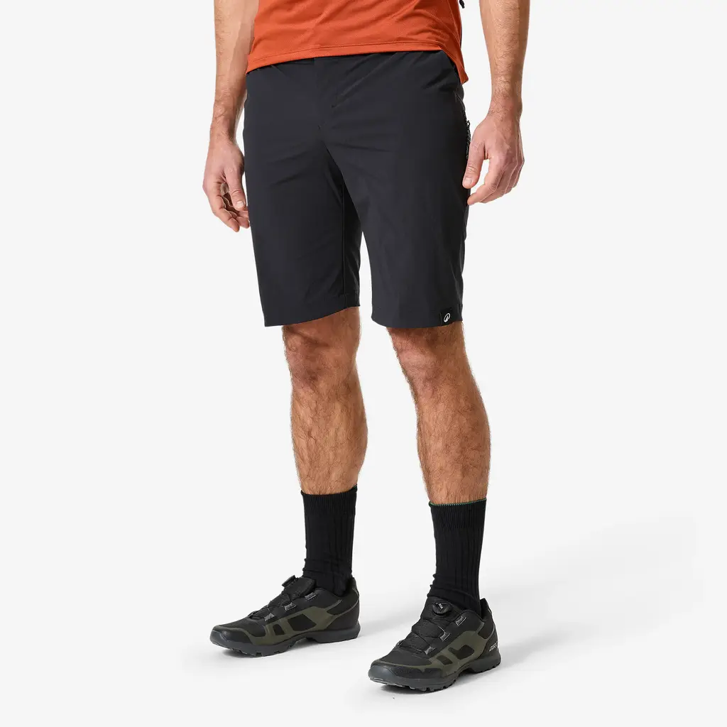 Crni muški kargo šorts za brdski biciklizam MTB 500