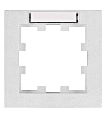 Frame 1-gang, Design CUBIC,si,with label field
VISIO S 55 (55x55), ABS, ROHS, Silver