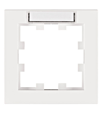 Frame 1-gang, Design CUBIC, w ,with label field
VISIO S 55 (55x55), ABS, ROHS, White