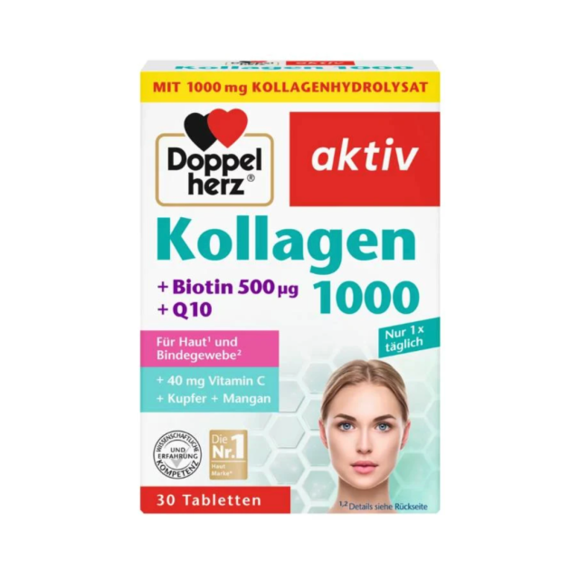 DOPPEL HERZ KOLAGEN 1000 + BIOTIN + Q10 30 TABLETA