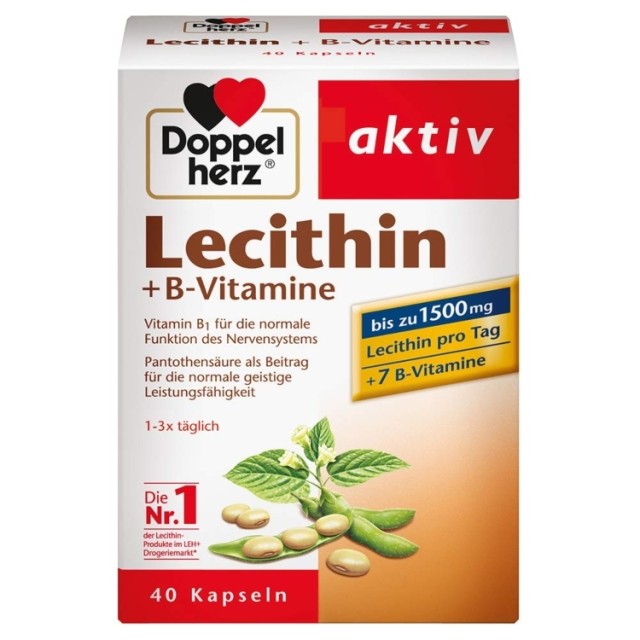 DOPPELHERZ AKTIV LECITIN + B VITAMINI 40 KAPSULA