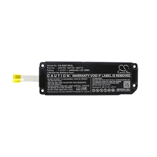 Cameron Sino CS-BSE796XL 7.4V 3400mAh Li-ion baterija za bežični zvučnik Bose Soundlink Mini 2, 080841