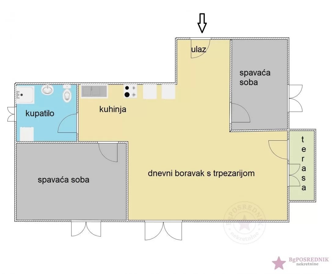 Grocka, Kaluđerica, Vladimira Rolovića, 45m2