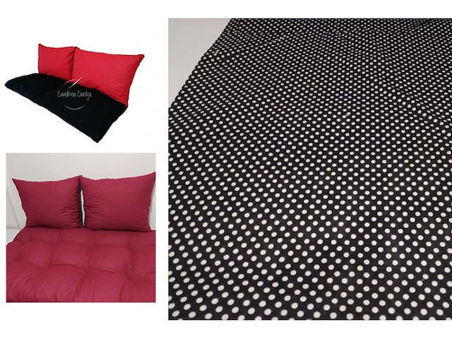 Jastuci za dvosed - 130 x 50 x 50 cm - POLKA DOTS