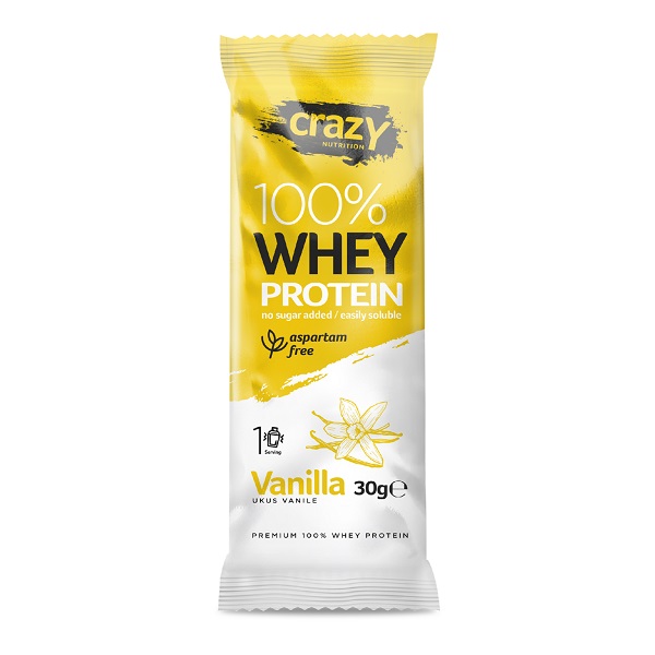 WHEY PROTEIN VANILA 30G CRAZY NUTRITION
