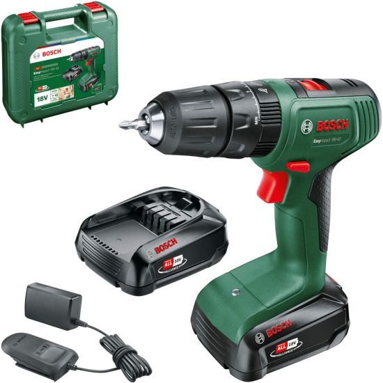 Bosch akumulatorska vibraciona bušilica - odvrtač EasyImpact 18V-40; 2x1,5 Ah (06039D8102)
