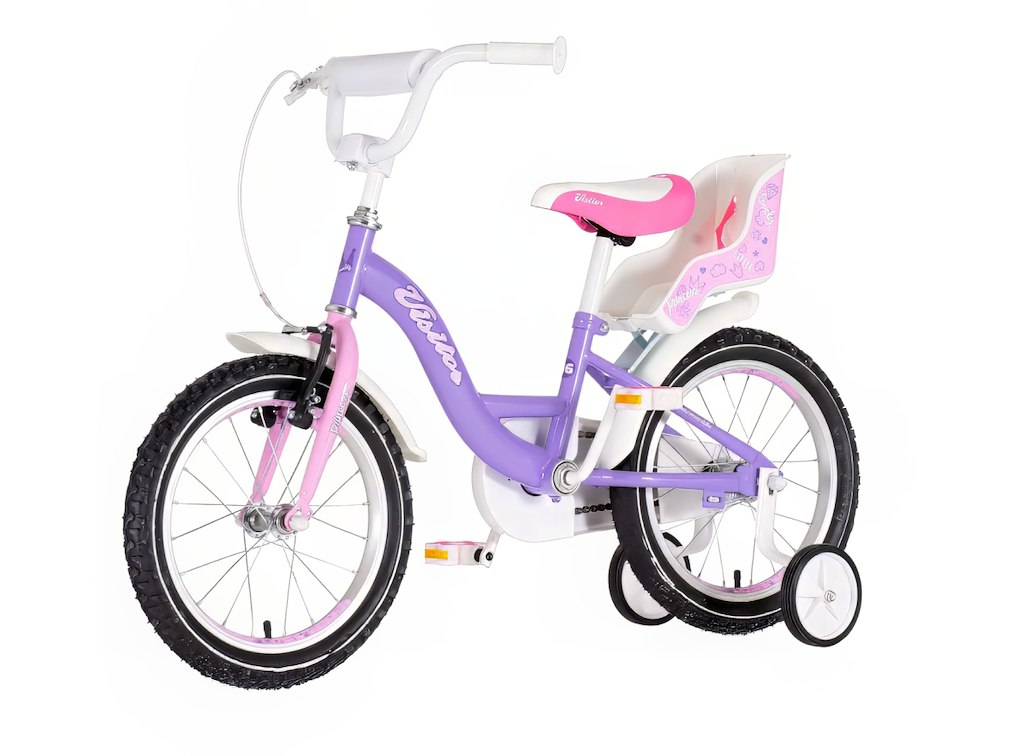 BICIKL KIDS VISITOR LILOO 16″ 9″ V-BRAKE KONTRA LJUBIČASTO ROZE PERLA