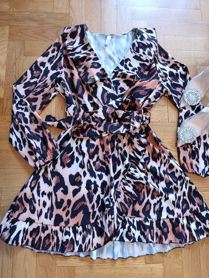 Haljinica leopard print S/M vel