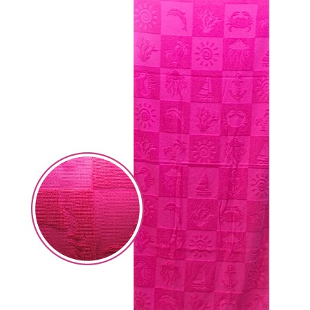 Dekordom plažni peškir beach master - 70x150 - shell fuchsia ( 025756 )