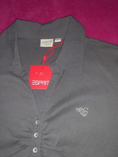 Esprit siva polo dug rukav cirkoni logo NOVO!%