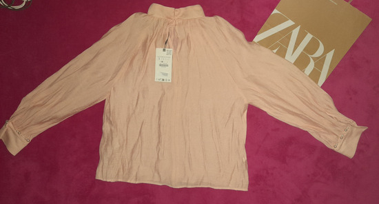 Zara svetlo roze kosulja biseri S/M NOVO!%