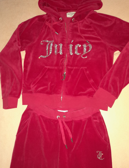 Juicy Couture crvena pliš komplet trenerka S/M%