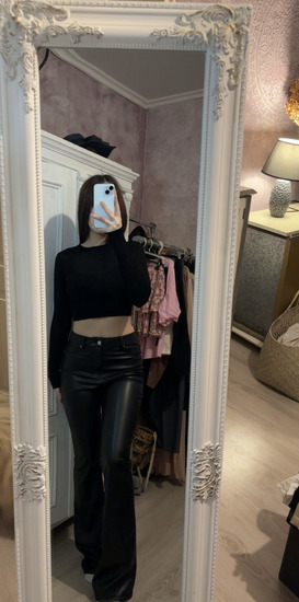 Zara dzempercic tanji i HM pantalone kozne
