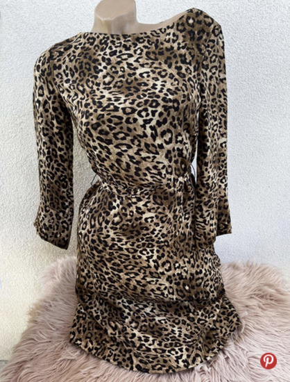 SNIZENJE H&M leopard haljina XS