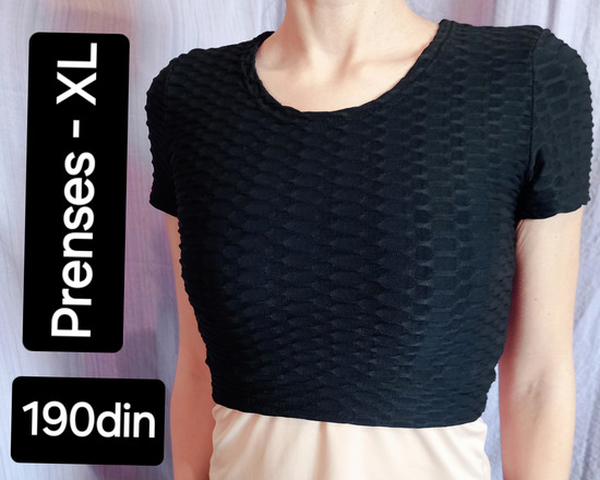 Prenses ženska majica crop top crna XL/42