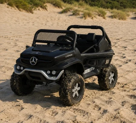 Dečiji auto na akumulator - Mercedes - unimog 4x4 Licencirani - Crni