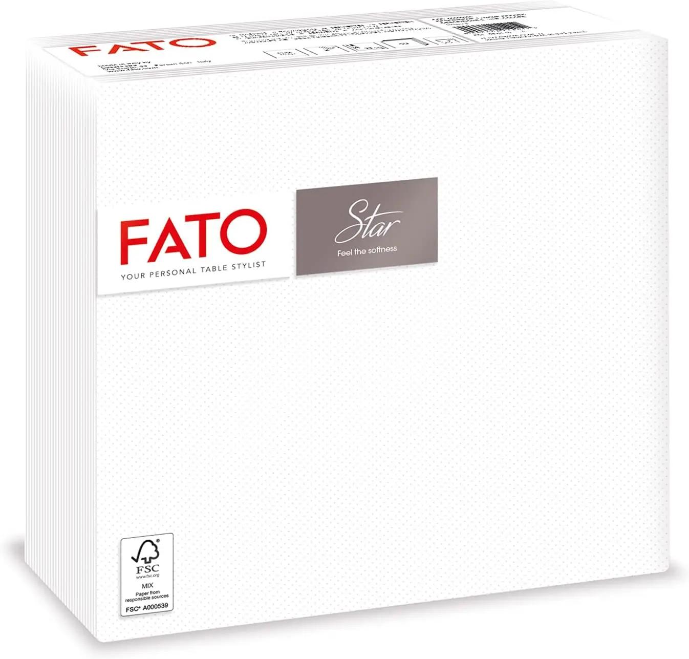FATO STAR Salvete 38x38cm, Paket 30x40 komada, Bele