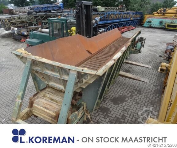 Čelični apron transporter sa bunkerom ABM / Bergeaud
ABM-Bergeaud Steel Apron Conveyor with Hopper ABM / Bergeaud