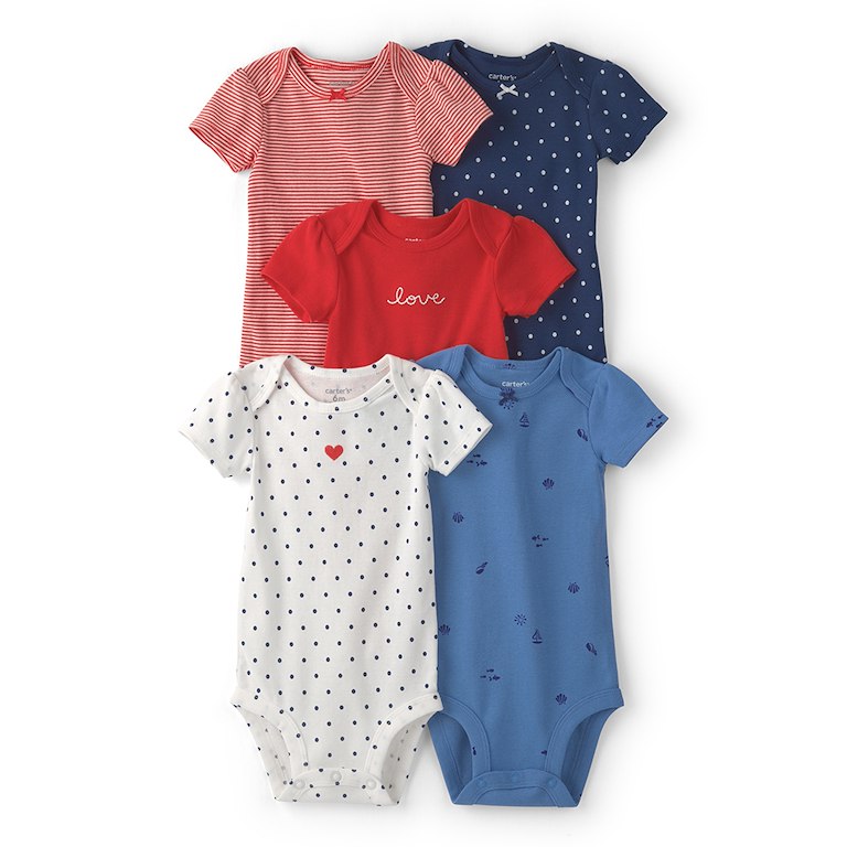 Carter's bodi za bebe devojčice - set od 5 kom. BL261U627110