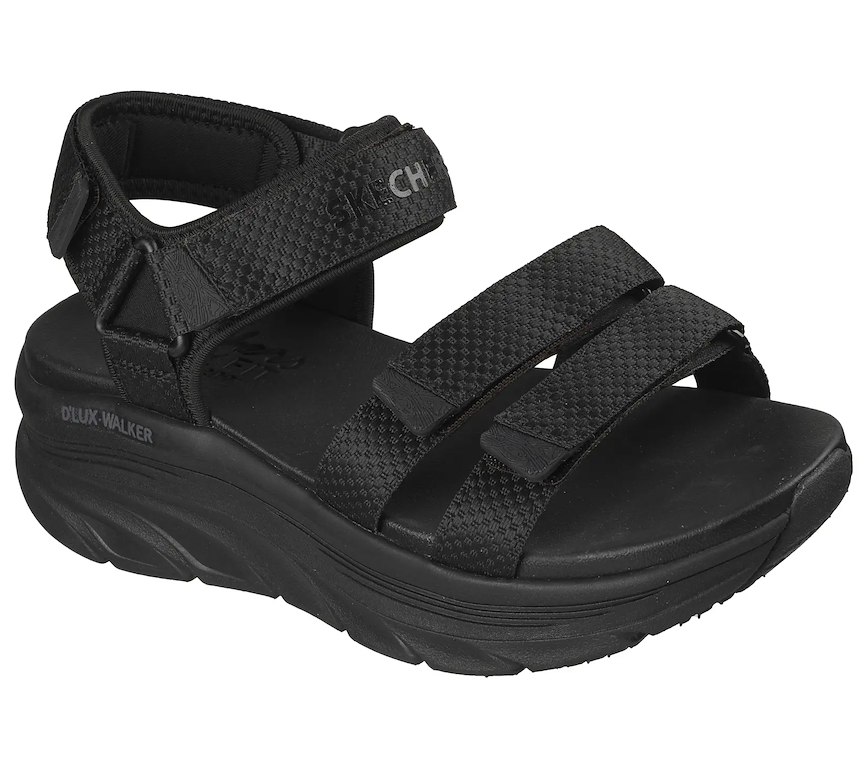 Skechers Ženske sandale D'Lux Walker Sandal-Sea-Scape, 119826-BBK, Crne