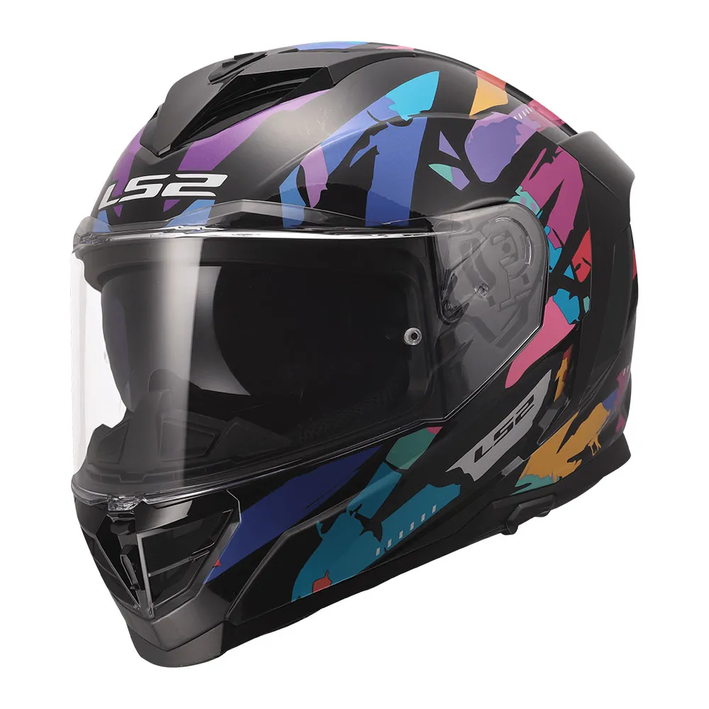 Moto kaciga LS2 Full Face FF818 STORM III KAOS crno ljubičasto plava