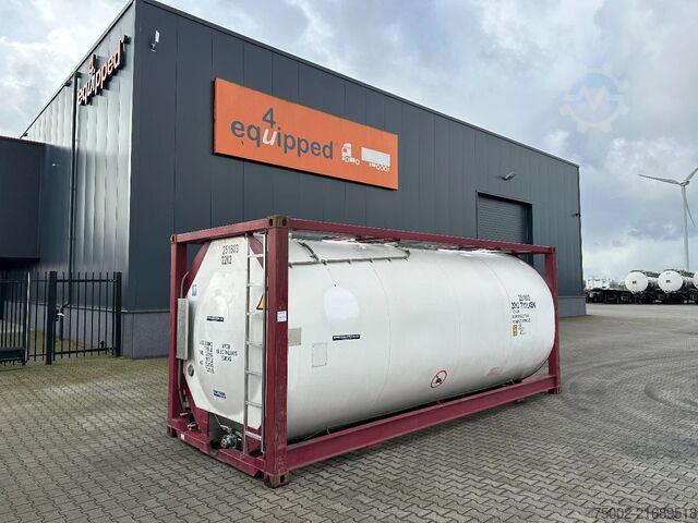Tank kontejner
CIMC tankcontainers 20FT ISO / 25.010L / 22K2 / L4BH / T12 / steam...