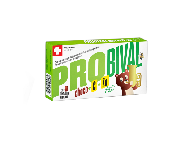 PROBIVAL Choco-medvedići+vit C+Zn 20 kom