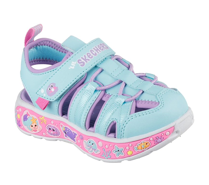 Skechers Sandale za devojčice Play Scene Splash - Cute Crew, 303162N-TQLV, Plave