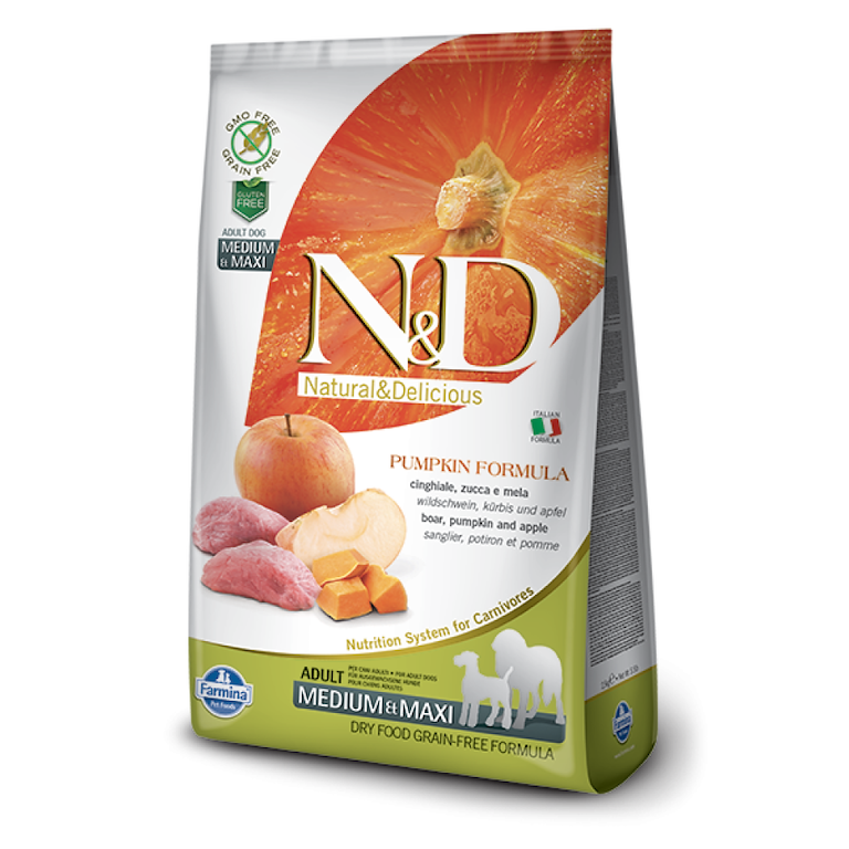 N&D Pumpkin hrana za pse Adult Medium&Maxi - Divlja svinja i jabuka 2.5kg