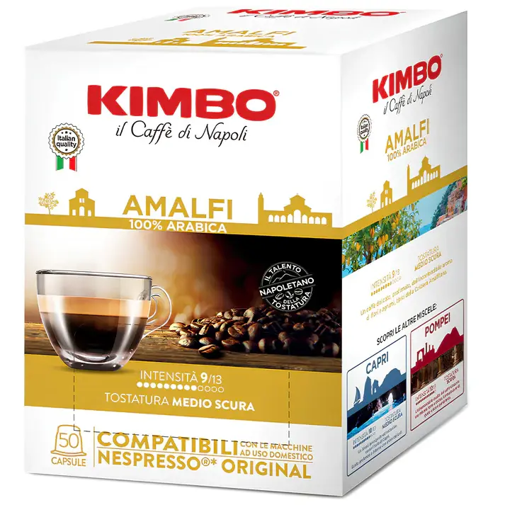Kimbo Kapsule za kafu Amalfi Nespresso, 100% Arabica,50 komada