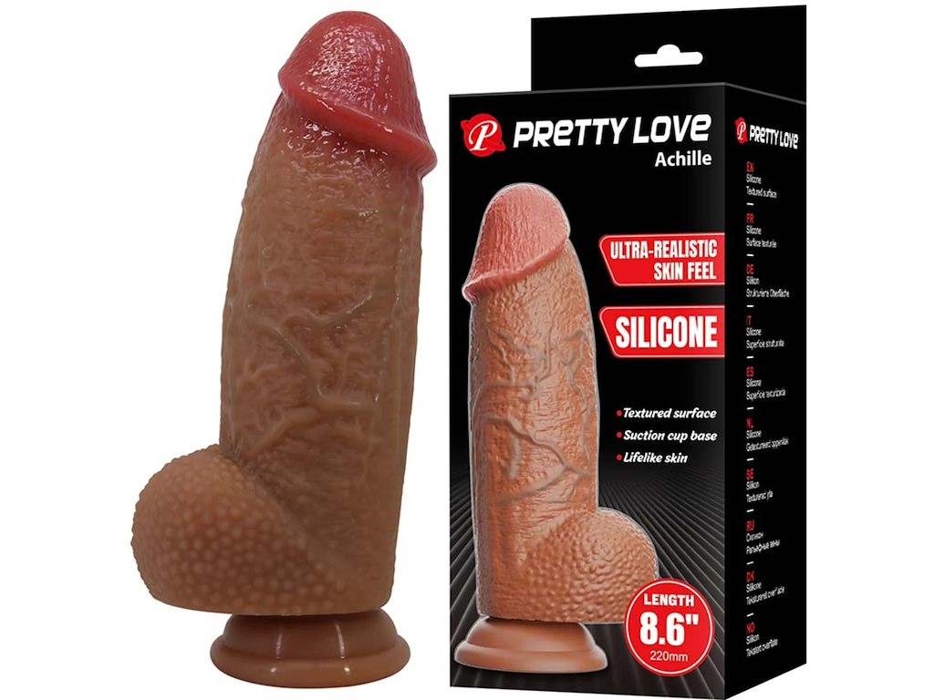 Achille debeli silikonski dildo 22 cm