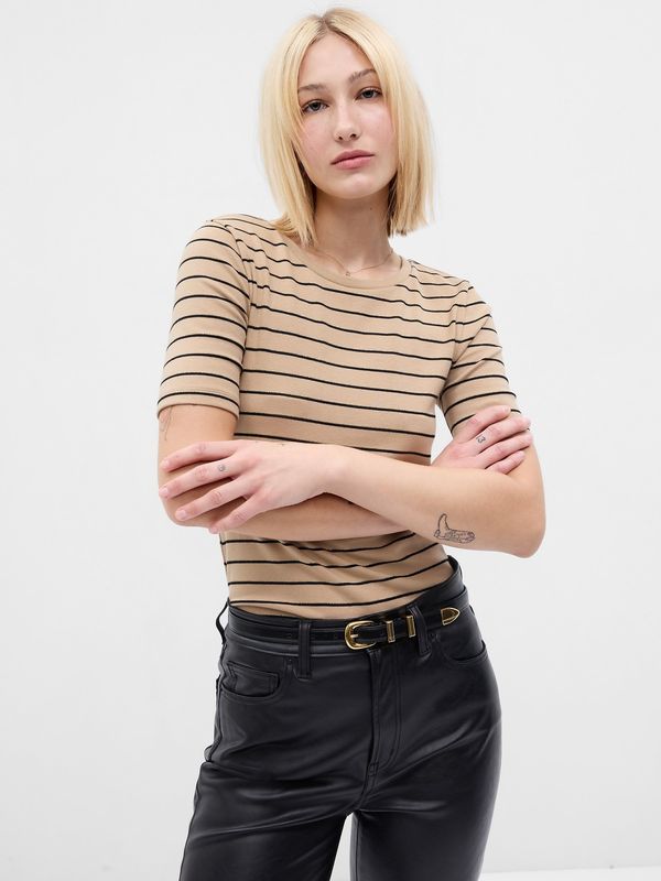 GAP T-SHIRT WITH METALLIC THREAD - WOMEN
