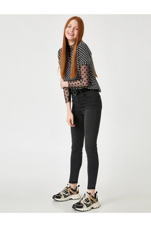KOTON HIGH WAIST SLIM FIT JEANS