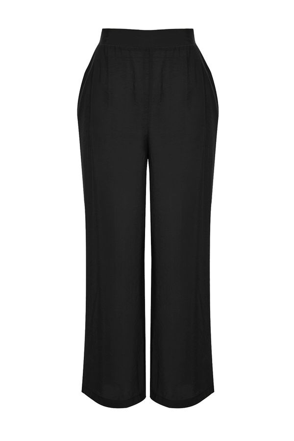 TRENDYOL CURVE BLACK WIDELEG WOVEN TROUSERS