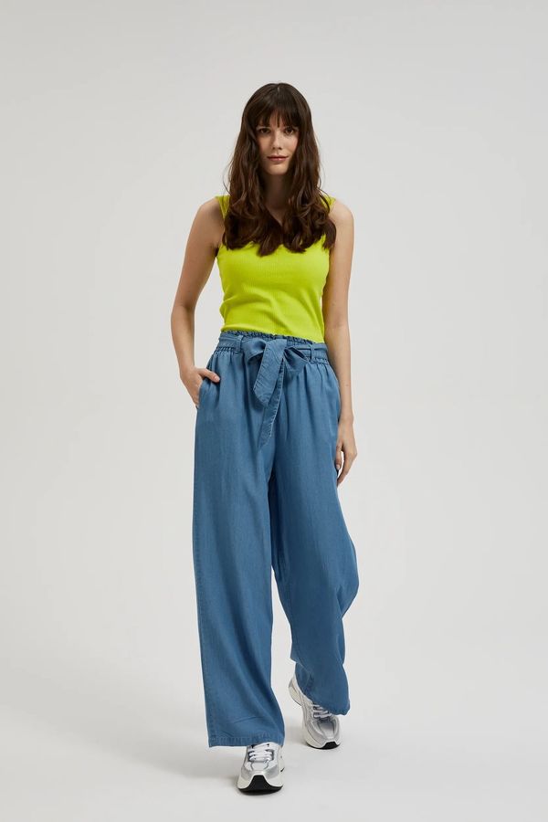 WOMEN'S TROUSERS MOODO - BLUE
