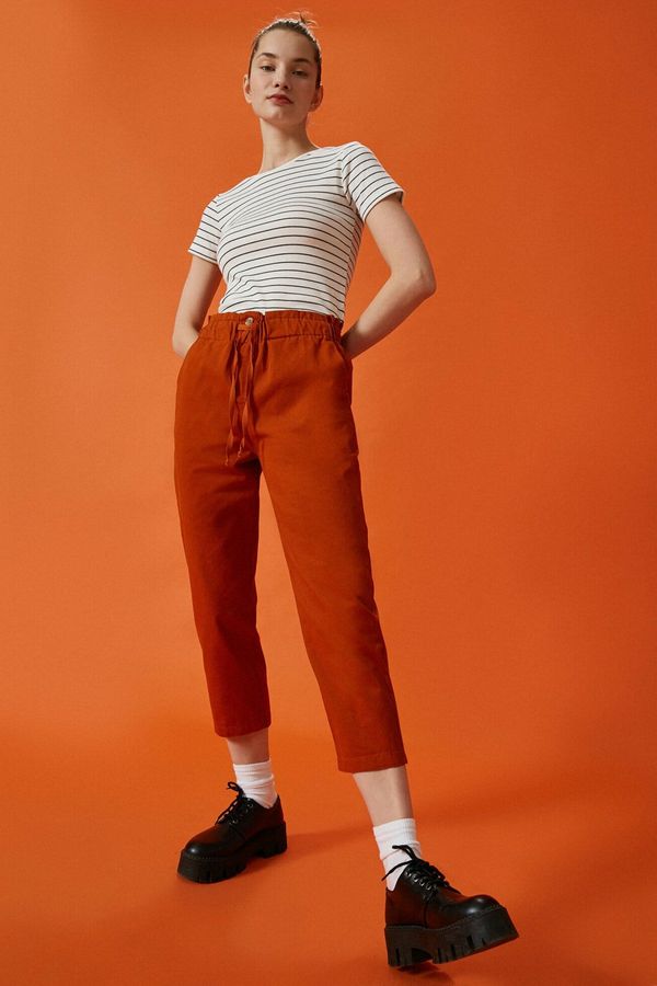 KOTON WOMEN'S TILE TROUSERS