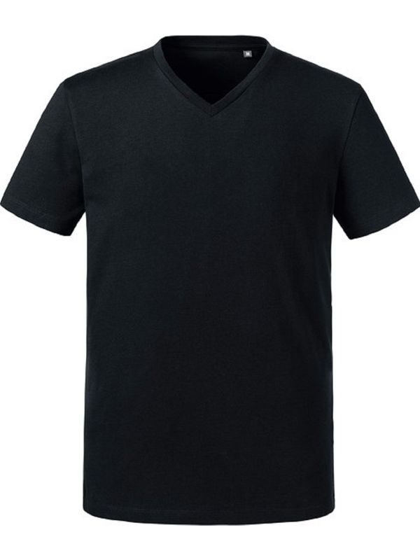 MEN'S PURE ORGANIC V-NECK RUSSELL T-SHIRT