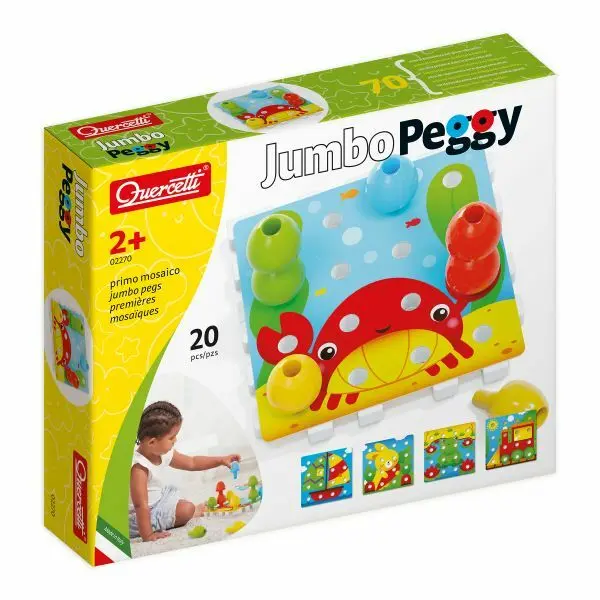 Quercetti Kreativni set Mozaik Jumbo Peggy, 20 delova