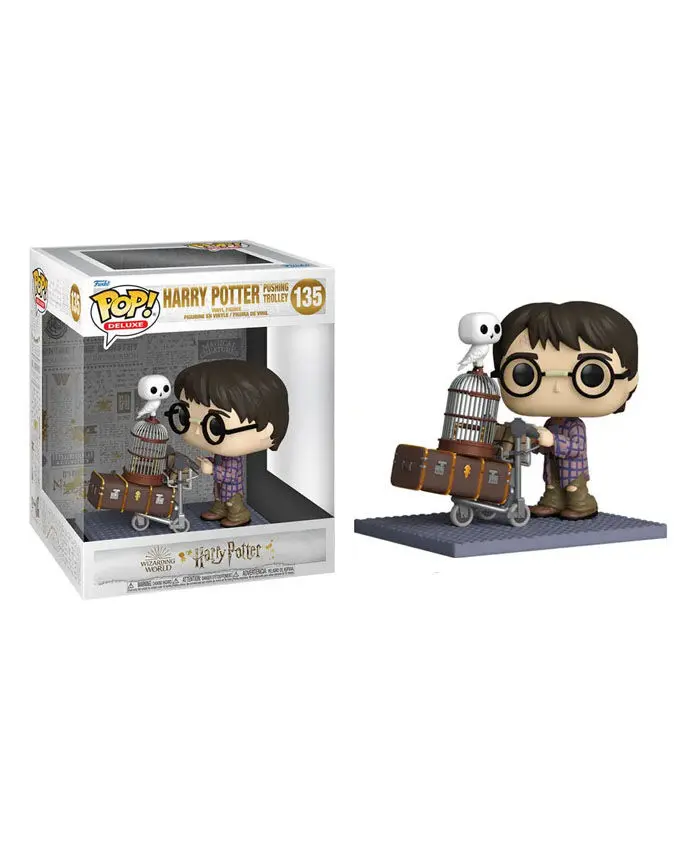 Funko Figura POP! Harry Potter Deluxe - Harry Pushing Trolley