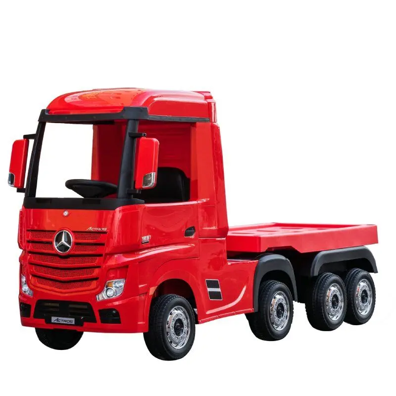 Automobil sa prikolicom za decu Mercedes-Benz Actros, 4×4, Crveni