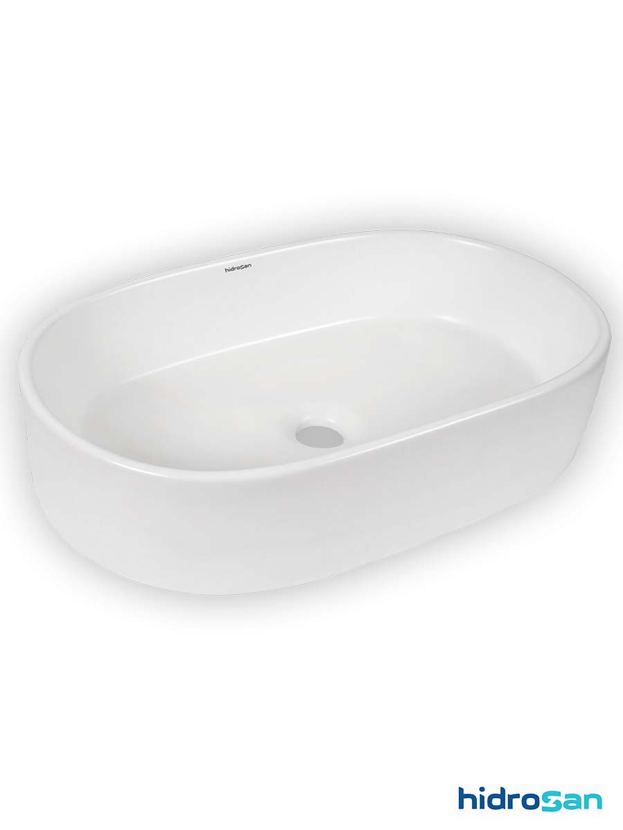 Lavabo nadgradni 13-251 Bela mat Hidrosan 55,5×34,5cm
