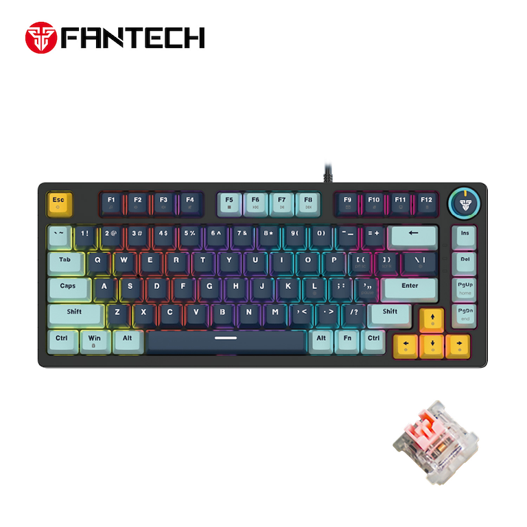 Tastatura Mehanicka Gaming Fantech MK875 RGB Atom 81 Navy (rosie switch)