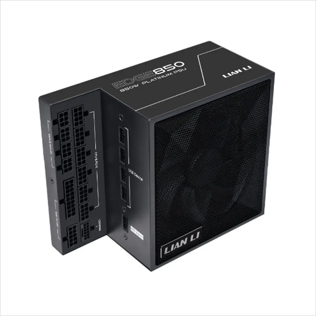 Lian Li napaјanje 850W Edge 850 80+ Platinum, (L-oblik, sa 4 USB 2.0 konektora), potpuno modularno, crno