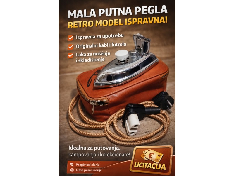 Mala pegla – retro model u odličnom stanju, ispravna
