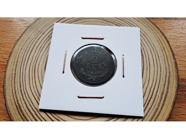 AUSTRIJA 1/2 KREUZER 1816 GODINA KOVNICA S