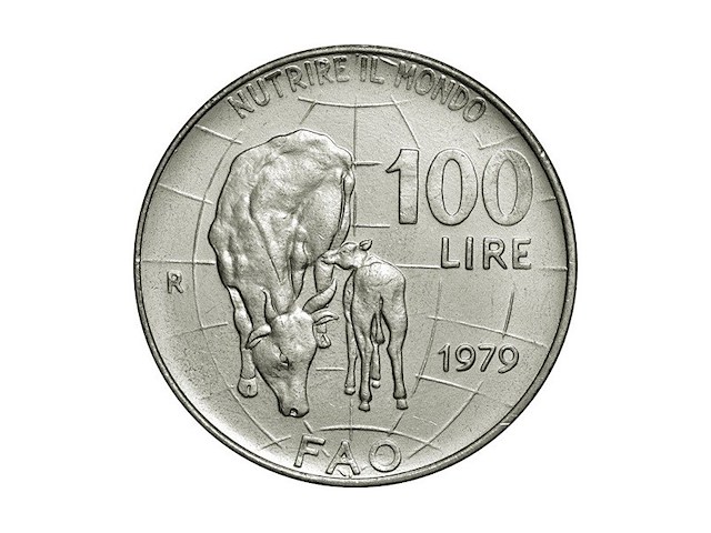 ITALIJA Italy 100 lire 1979. UNC FAO