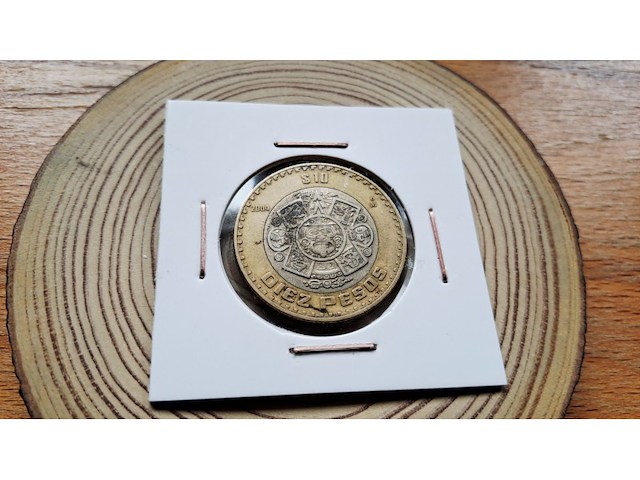 MEKSIKO 10 PESOS 2004 GODINA BIMETAL