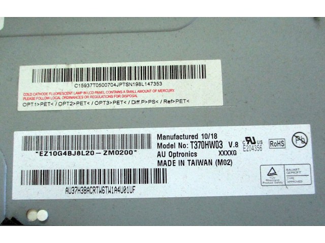 LCD Panel 37` , T315XW03 V.E za Sony–KDL-37EX401