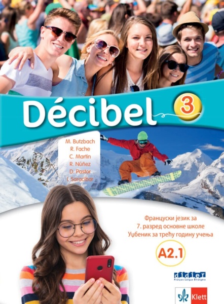Decibel 3, udžbenik za francuski jezik za 7. razred osnovne škole (QR) Klett